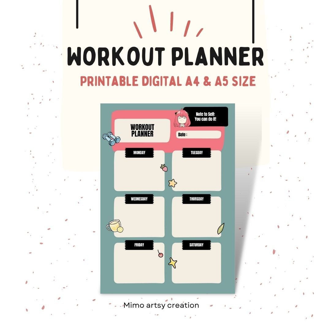 Cute Anime Planner Back to School Undated Templates - Etsy