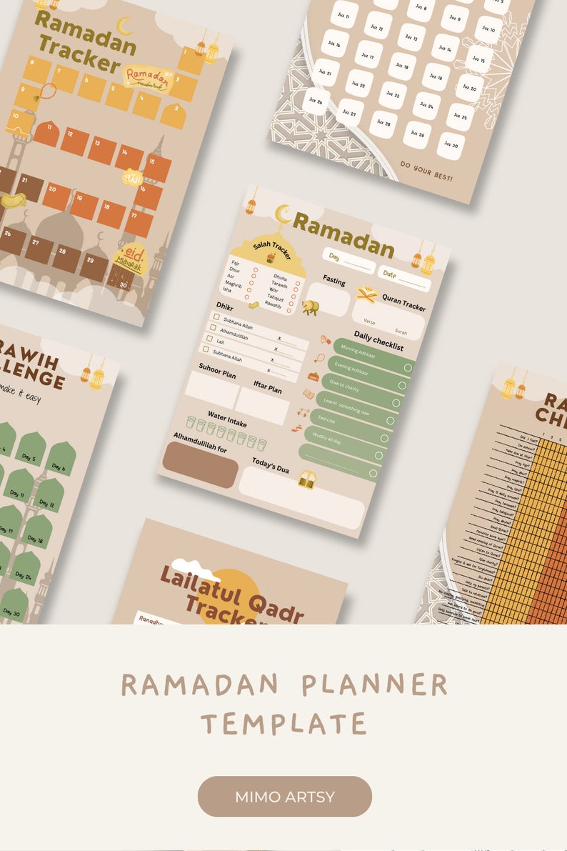 Ramadan Printable Digital Planner Ramadan Checklist Muslim - Etsy