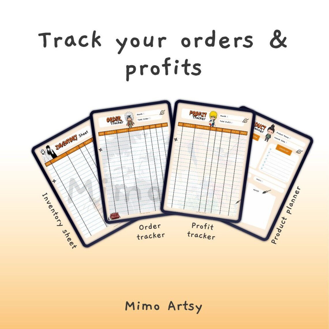 Anime Planner - Custom Printable Digital Order Tracker | Manga - Etsy