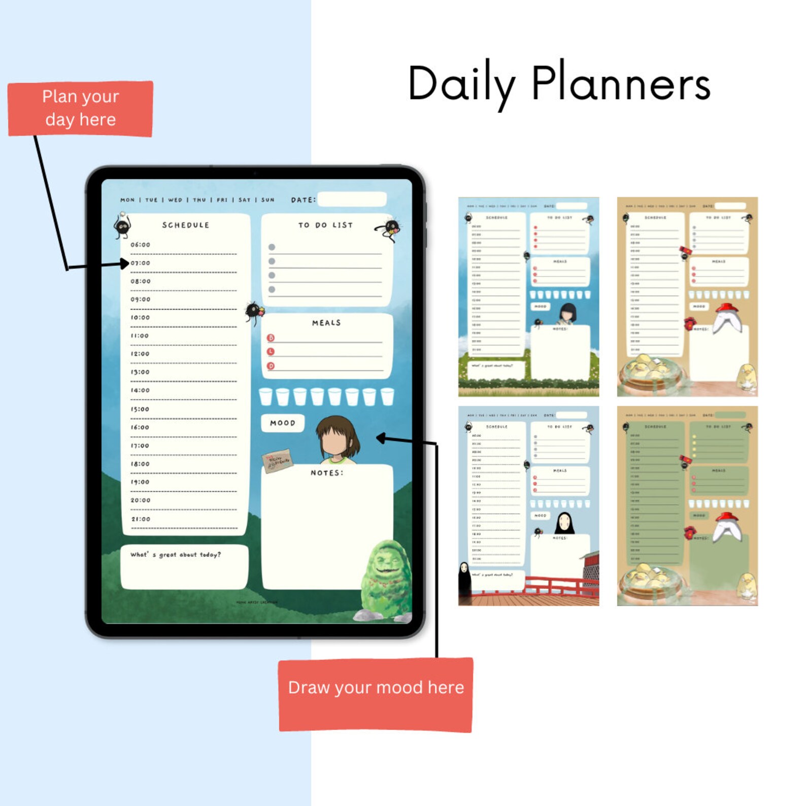 Spirited Away Planner – Printable Anime Daily Journal (A4/A5) - Etsy