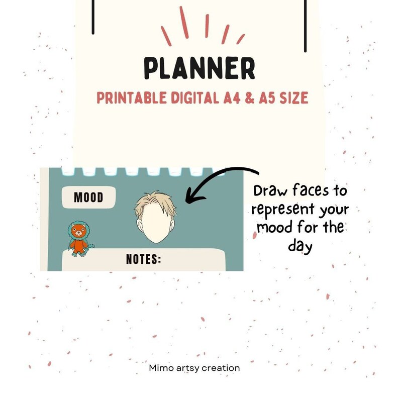 Cute Anime Planner Back to School Undated Templates - Etsy