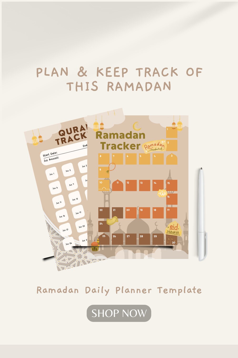 Ramadan Printable Digital Planner, Ramadan Checklist, Muslim Daily - Etsy