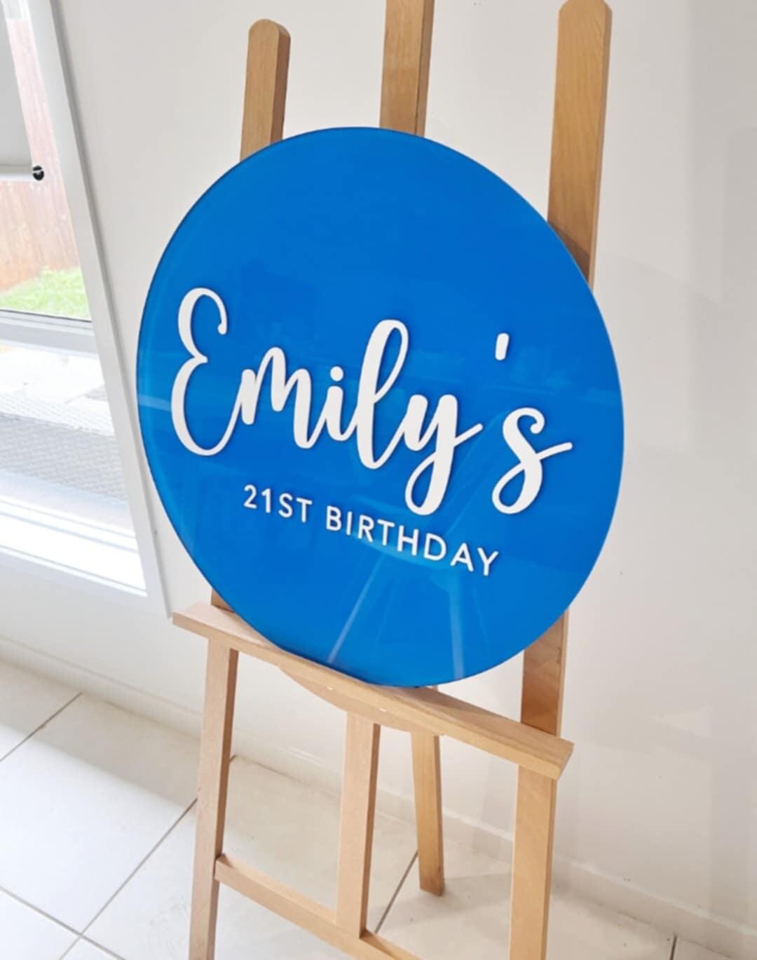 Birthday Sign 21st Birthday Acrylic Sign Event Signage Peach - Etsy