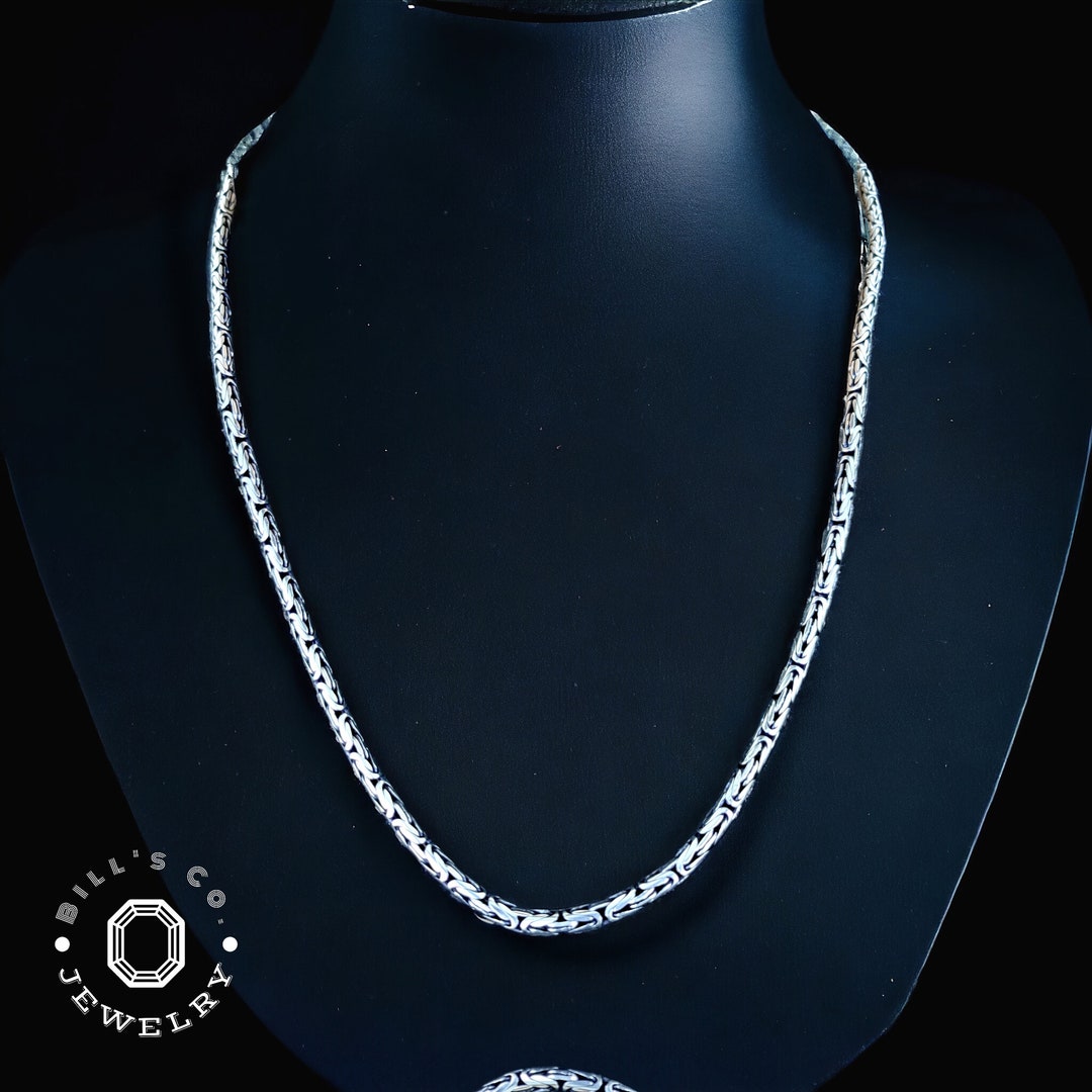 Best Deal ! 925 Sterling Silver 3mm Italian Round Oxidized Byzantine ...