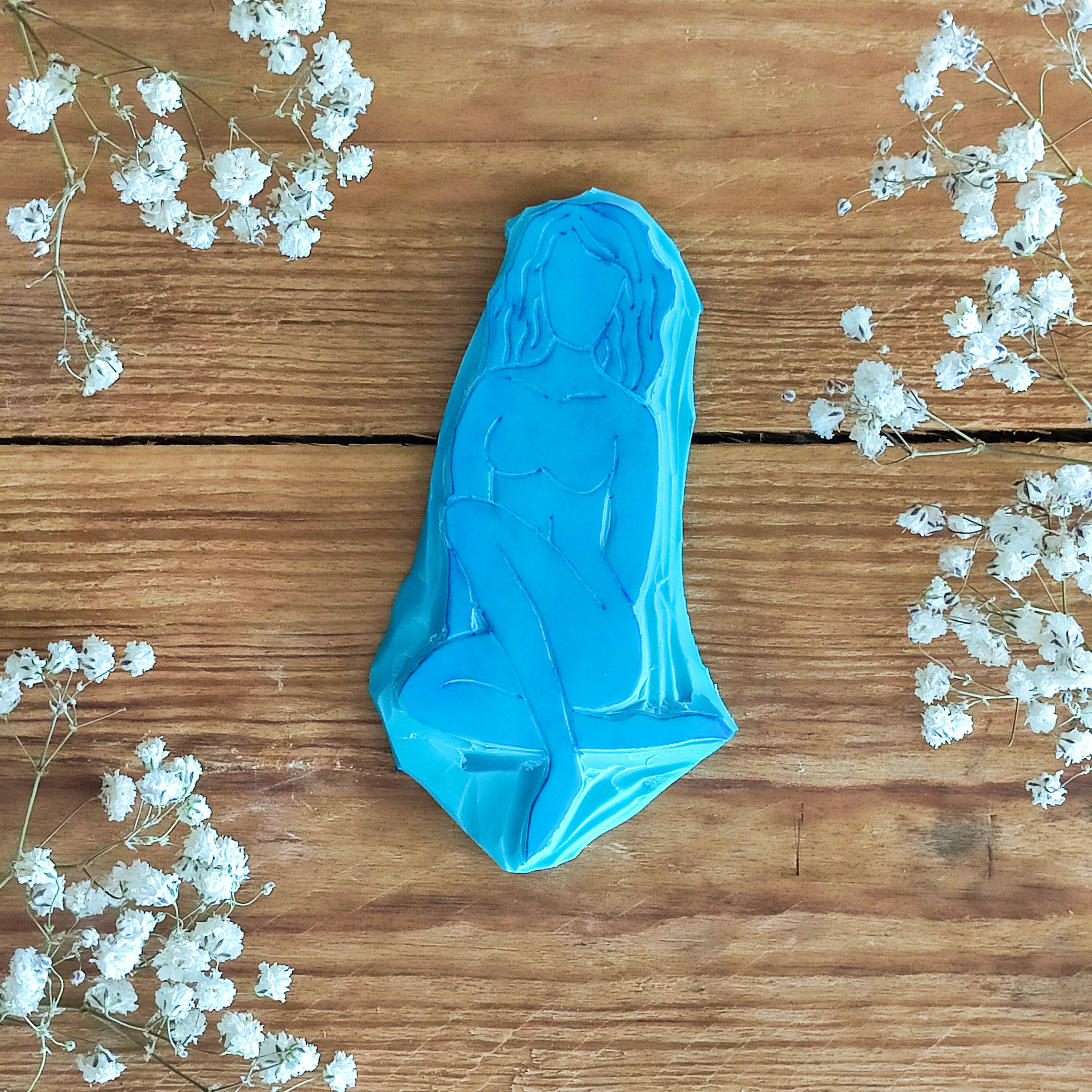 Female Body Hand Carved Rubber Stamp for Scrapbooking, Woman's Stempel ...