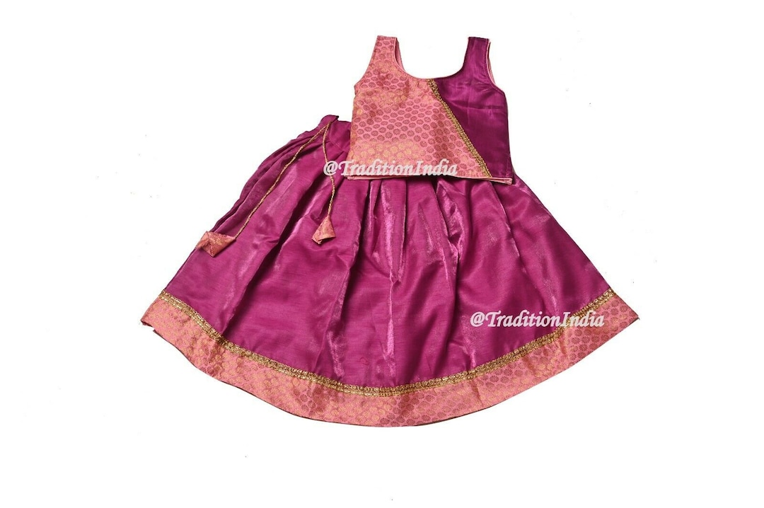 Traditinal Baby Girls Pavadai Set, Ready to Wear Ethnic Wear Kids ...