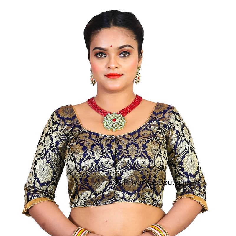 Blue Banarasi Soft Tissue - Etsy UK