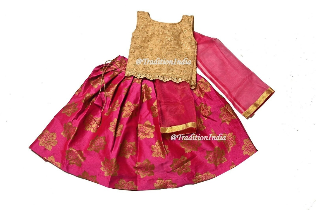 Baby Girls Lehenga Choli, Ready to Wear Ethnic Wear Kids Lehenga ...