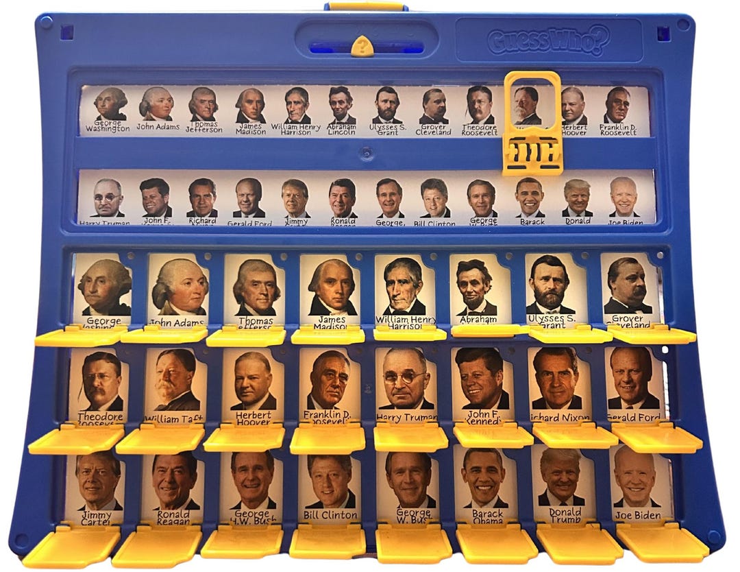 U.S. Presidents Guess Who? 2.0 Game Insertcard: American History (PDF ...