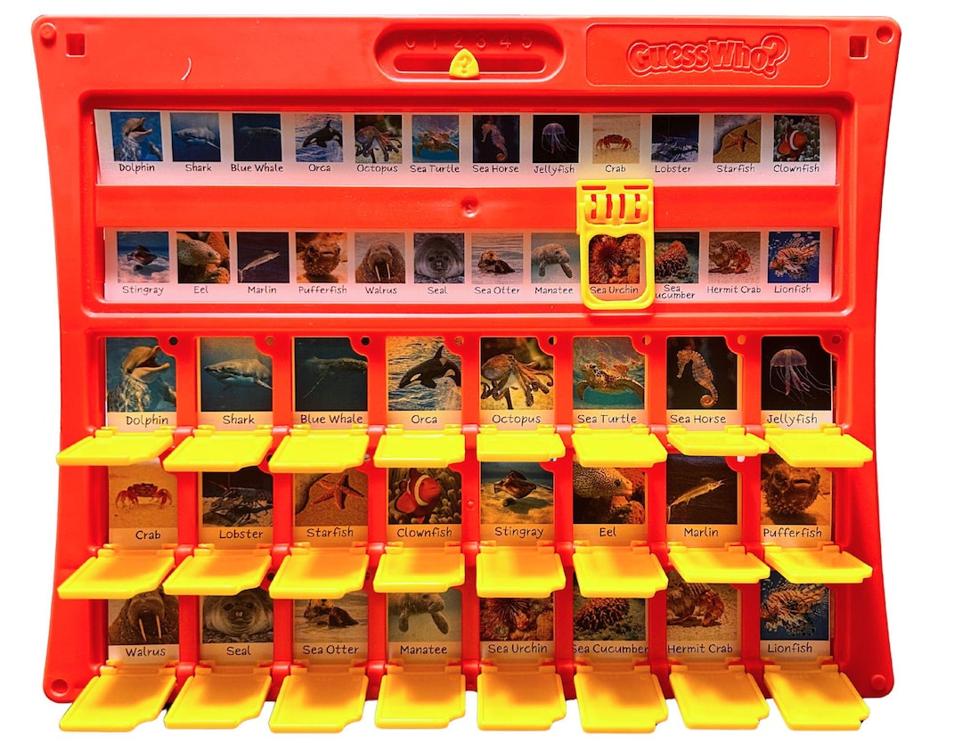 Printable Sea Creatures Insert Cards for GUESS WHO? 2.0 Game | Marine ...