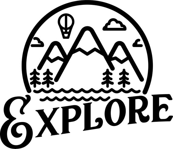 Explore Mountain SVG | Etsy