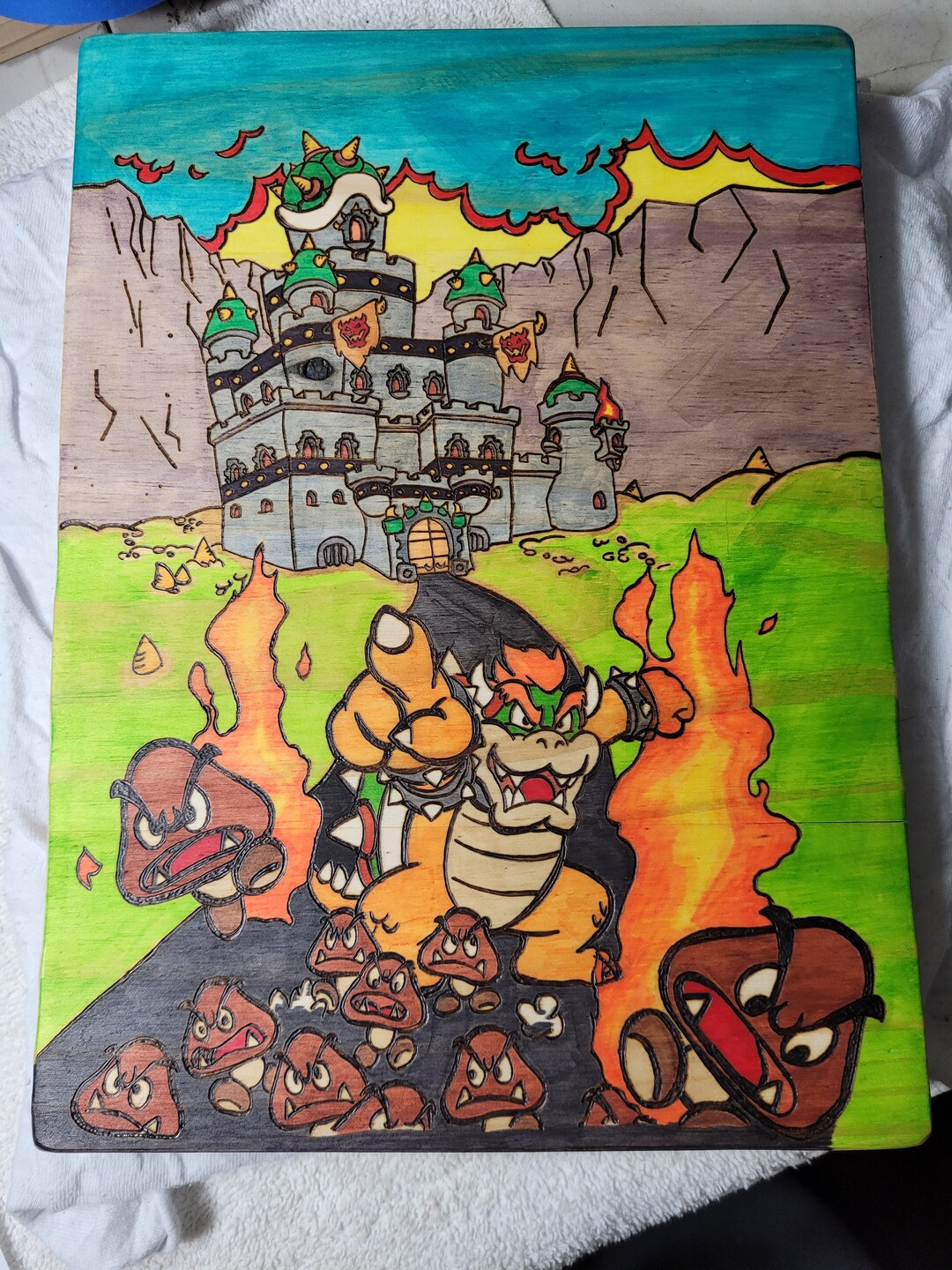 Bowser's Castle Wall Art - Etsy