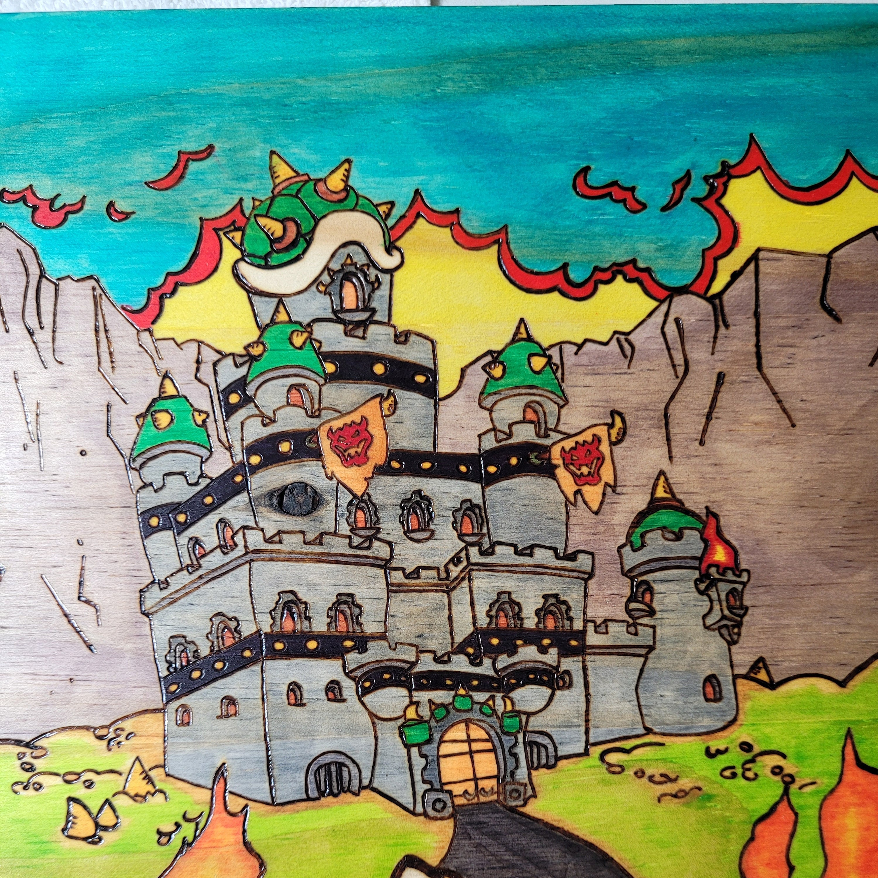 Bowser's Castle Wall Art - Etsy