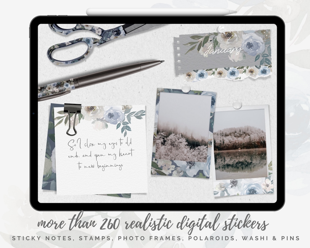 Aesthetic Digital Stickers Flower Digital Stickers Floral - Etsy