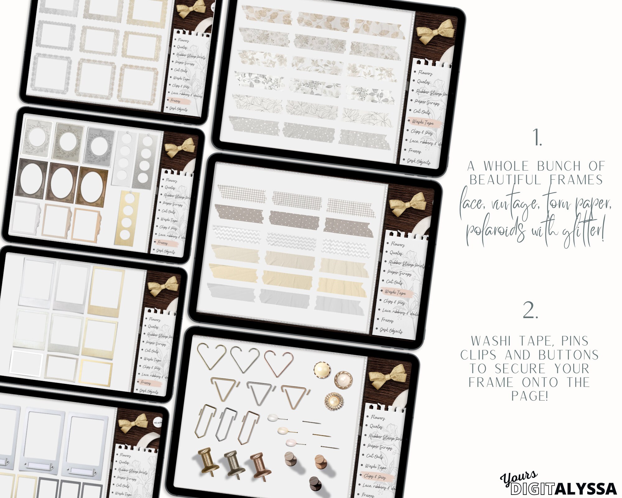 Wedding Digital Stickers Ephemera Digital Digital Scrapbook - Etsy