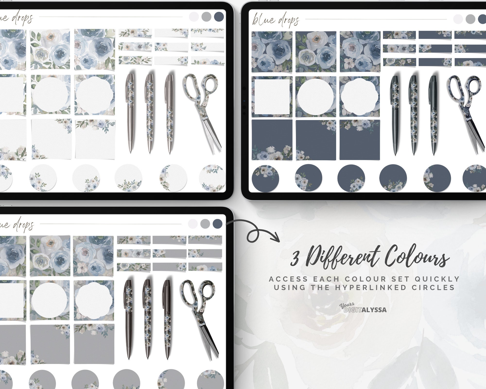 Aesthetic Digital Stickers Flower Digital Stickers Floral - Etsy