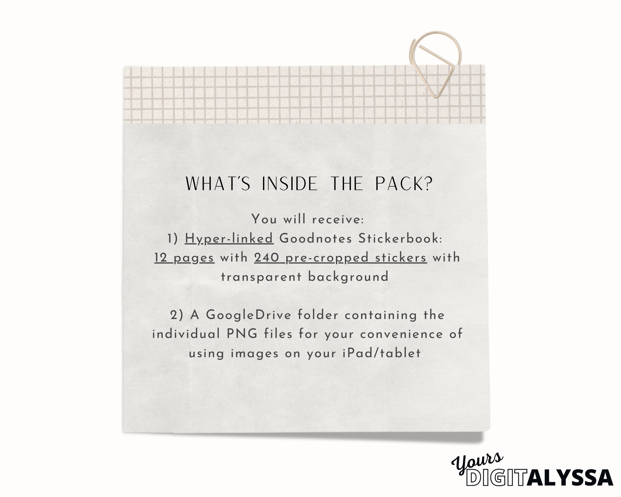 Digital Sticky Notes Digital Note-taking Stickers Digital - Etsy