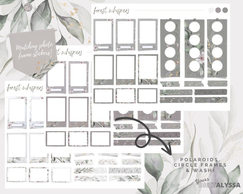 Aesthetic Digital Stickers Flower Digital Stickers Floral - Etsy