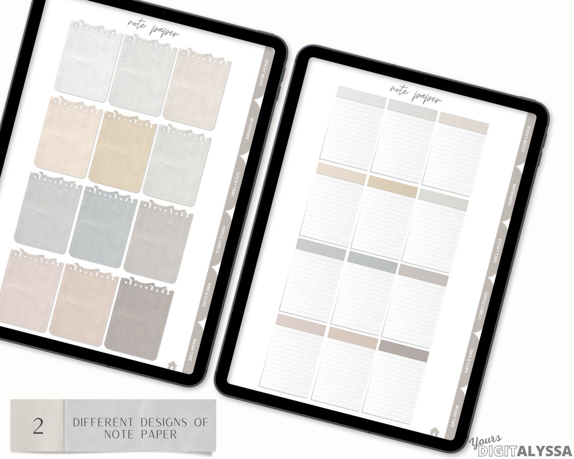 Digital Sticky Notes Digital Note-taking Stickers Digital - Etsy