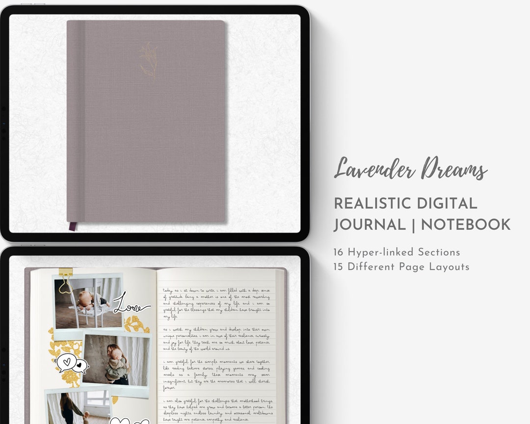 Ultra Realistic Digital Journal, Digital Notebook, Digital Daily ...