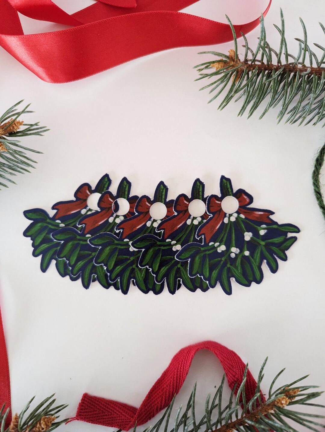 Mistletoe Gift Tags - Etsy