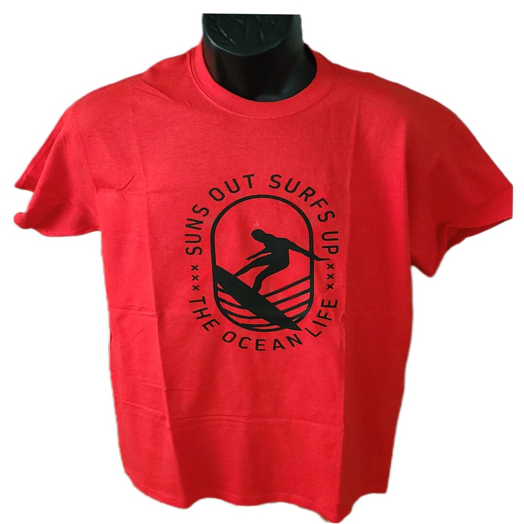 Beach Surf T-shirt, Ocean Life Classic Fit, Beach Waves T-shirt ...