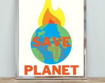 Save the Planet Art | Etsy