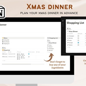 Christmas Planner Dashboard Notion Template, Xmas Holiday Editable ...