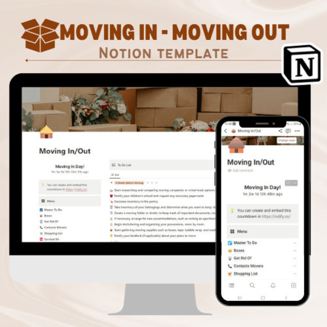 Ultimate House Move Planner - Notion Template - Master Your Move! - Etsy
