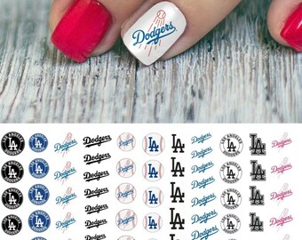 Craft Supplies & Tools Los Angeles Dodgers Baseball Nail Art Decals ...