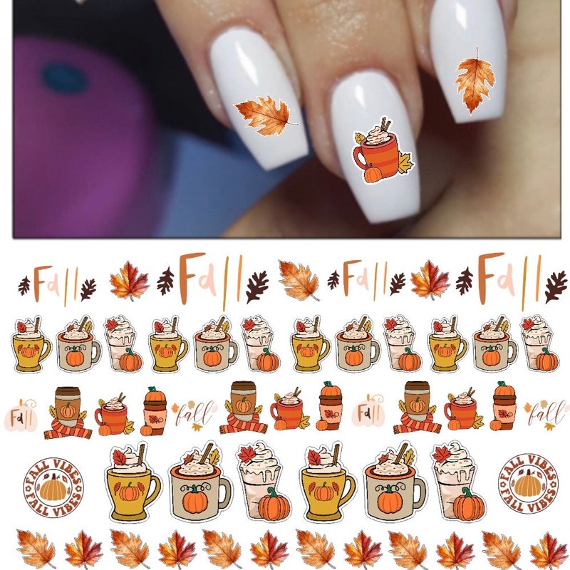 Fall Nail Decals - Etsy