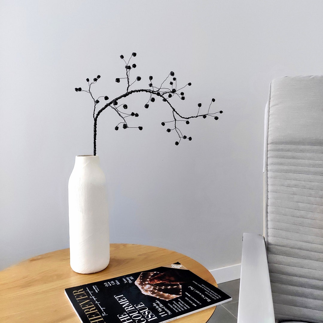 Tree Branch From Annealed Wire Wire Floral Sculpture Minimalist Line ...