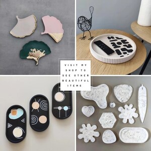 Terrazzo Oval Jesmonite Tray Decorative Key Tray Customizable EDC Tray ...