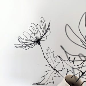 Wire Flowers Bouquet | Handcrafted Metal Floral Art | Minimalist Home ...
