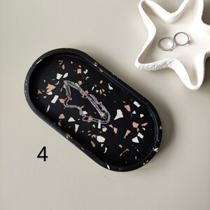 Terrazzo Oval Jesmonite Tray Decorative Key Tray Customizable EDC Tray ...