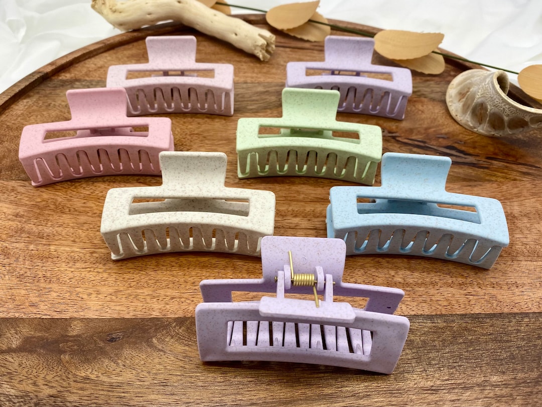 Minimalist Claw Clip, Simple Hair Claw Clip, Rectangular Claw Clip ...