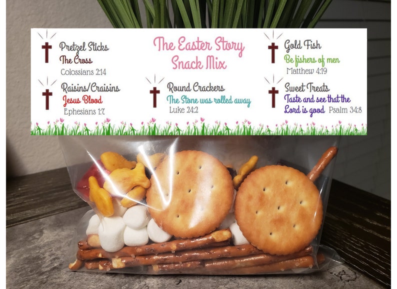 The Easter Story Snack Mix Printable Bag Topper Easter - Etsy Canada