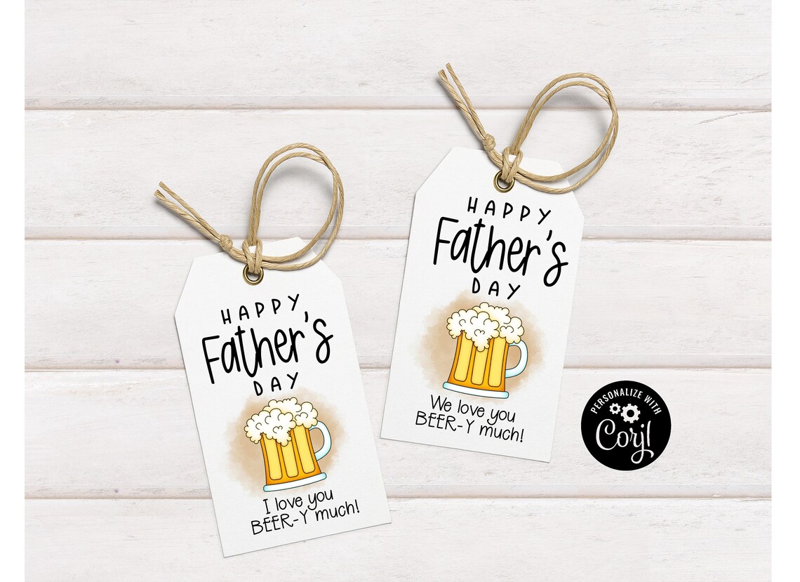 Father's Day Gift Tag Editable Father's Day Gift Tag - Etsy