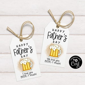 Father's Day Gift Tag, Editable Father's Day Gift Tag, "we Love You ...