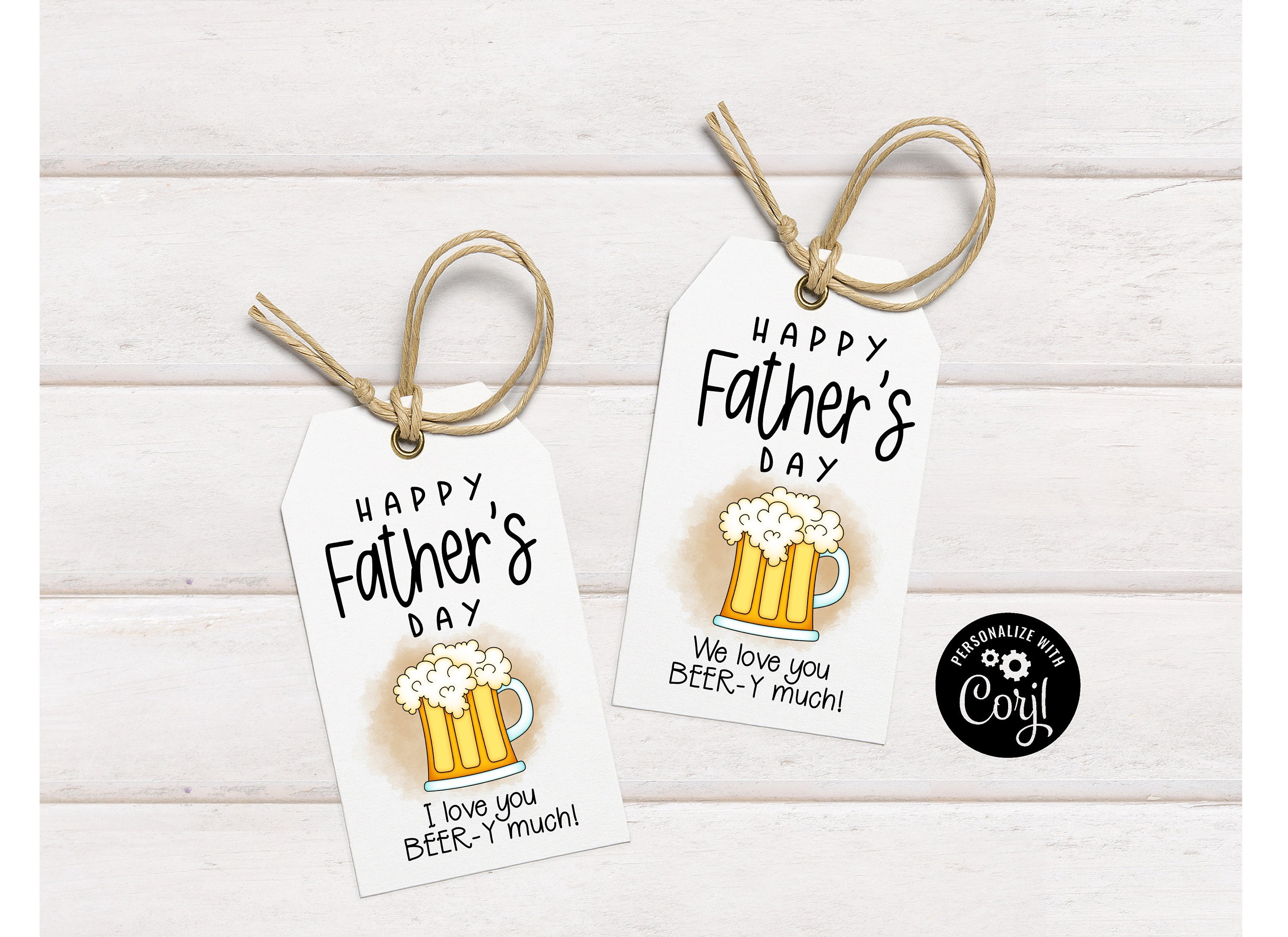 Father's Day Gift Tag Editable Father's Day Gift Tag - Etsy