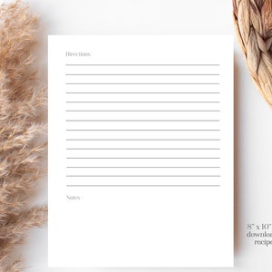 Printable Recipe Blinder Cook Book Cover Includes Recipe Cards Editable ...