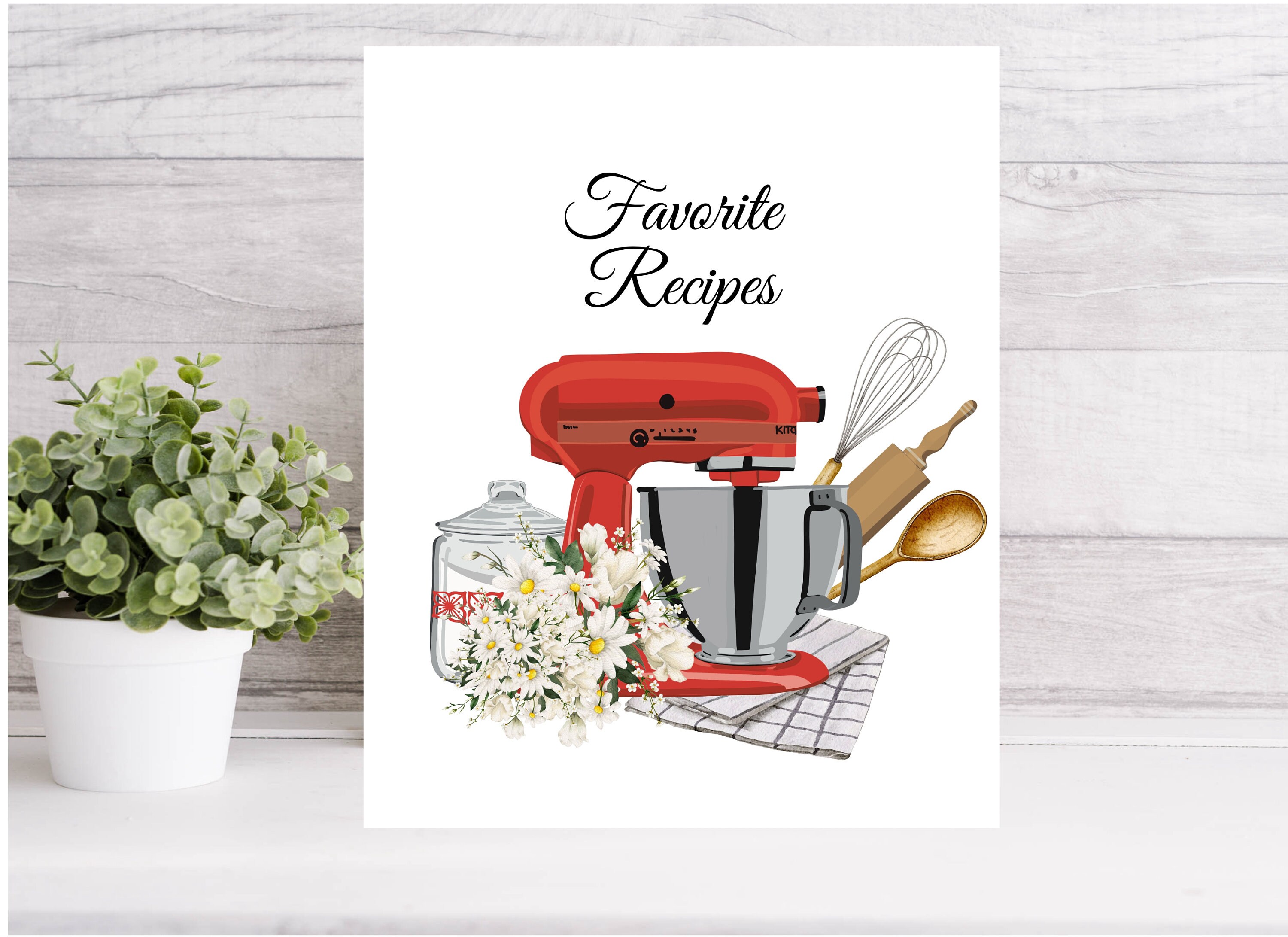 Personalized Cookbook Cover Spine and Back Cover Digital - Etsy