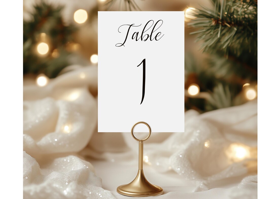 Editable Black Wedding Table Numbers 1-20 Printable Instant Download ...