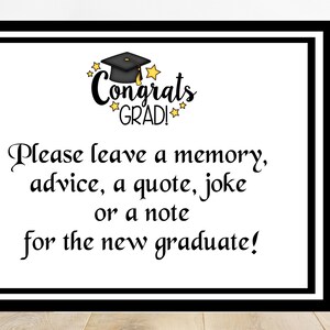 Graduation Memory Jar Sign & Cards: DIY Printable (digital Download) - Etsy
