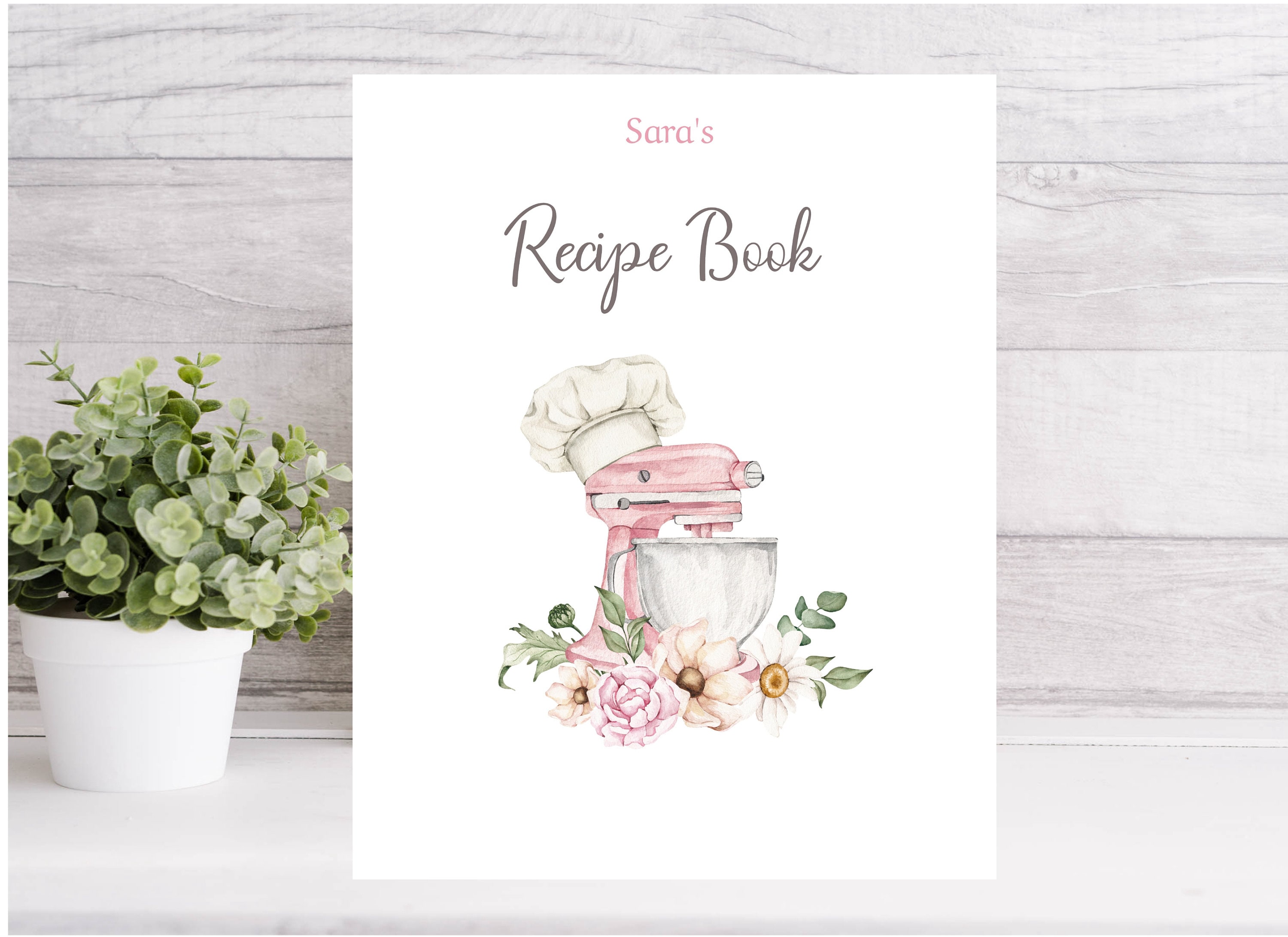 DIY Recipe Book Cover: Customizable Kitchen Design (digital Download ...
