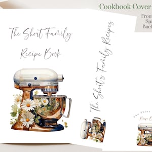 Personalized Family Cookbook Cover Bundle: Printable Recipe Binder (PDF ...