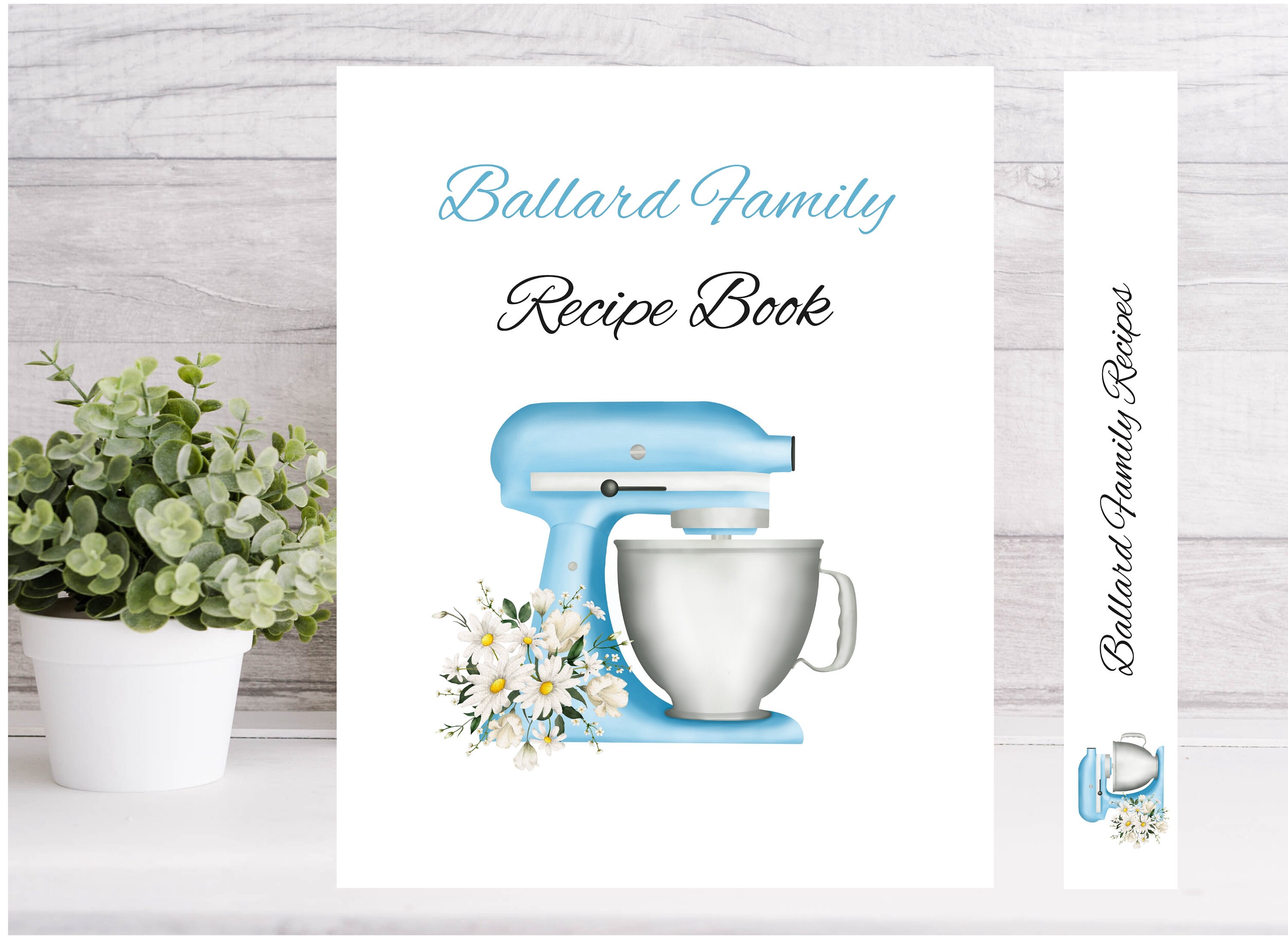 Personalized Printable Cookbook Cover Cook Book Cover - Etsy