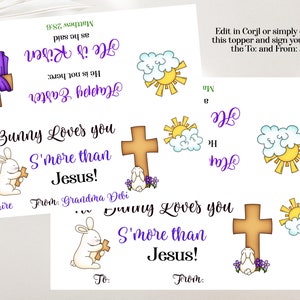No Bunny Loves You Like Jesus! Favor Tag Topper, "no Bunny Loves You ...