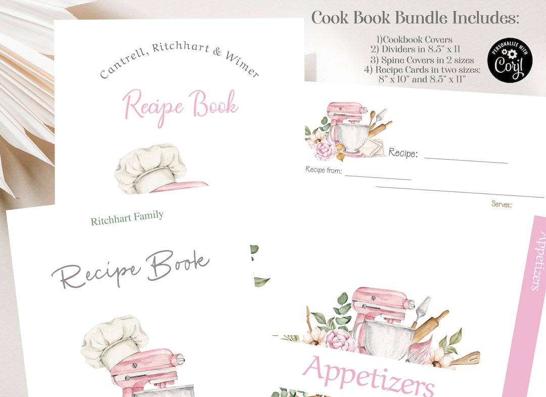 Custom Cook Book Cover 8.5 X 11 Includes Front, Back, Spine and 19 ...