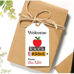 Back to School Favor Tags Instant Digital Download Personalized Teacher ...